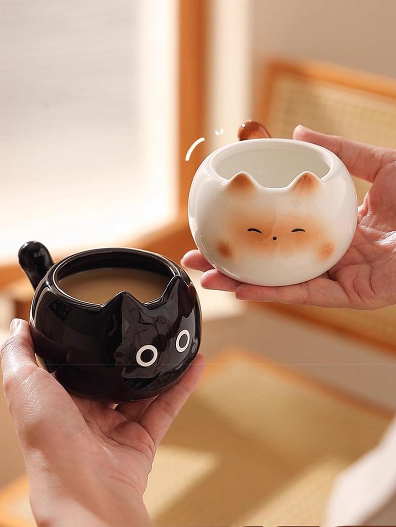 Cute Siamese Cat Coffee Cup, Creative Adorable Kitty Mug, High-Quality ...