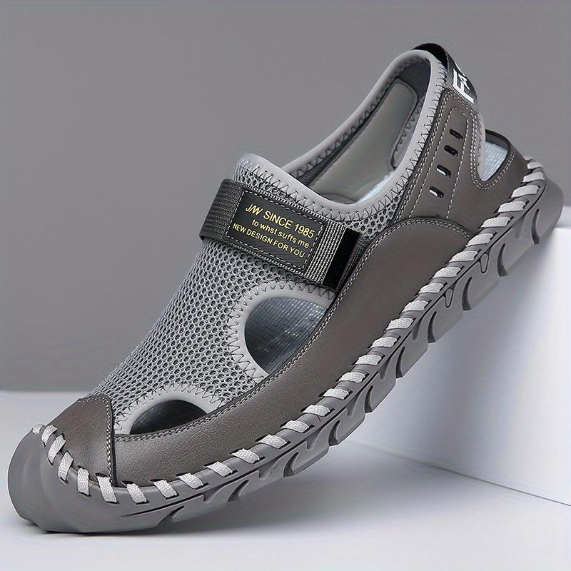 Men's Breathable Mesh Slip-On Sandals - Non-Slip Rubber Sole ...
