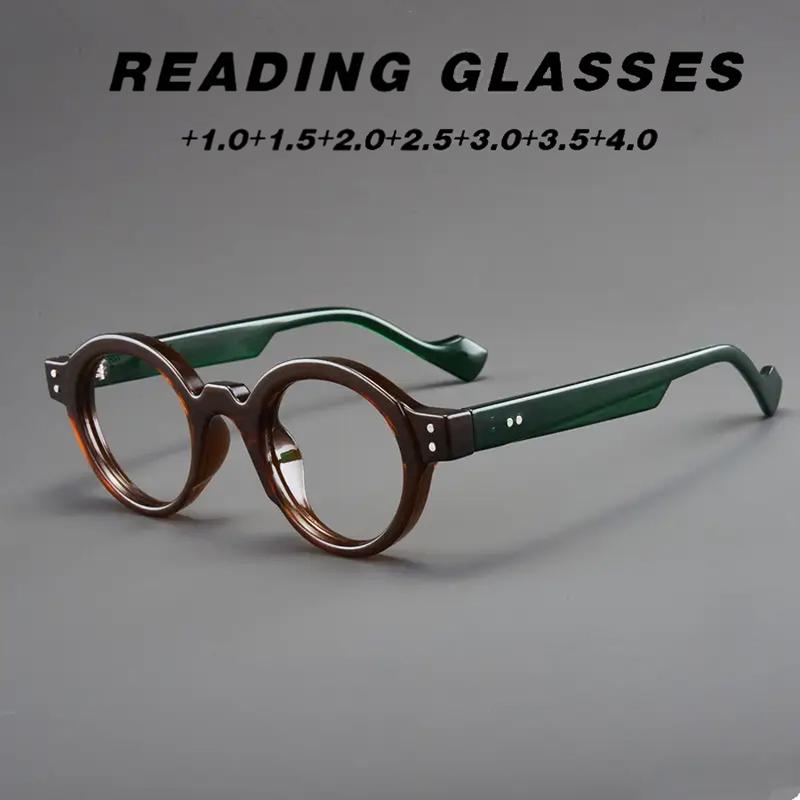 New Small Round Frame Reading Glasses, Ultra-Light HD Vision ...