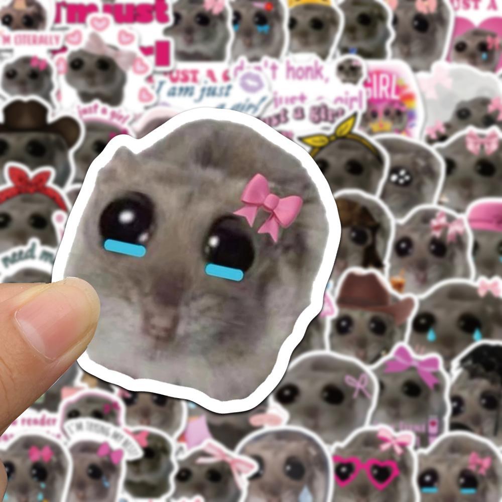 Hamster Meme Sticker, Funny Stickers, 56pcs/set Cute Animal Sticker ...