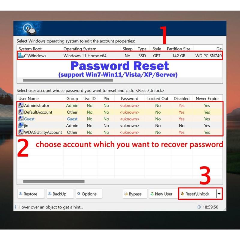 64GB - Bootable USB Driver 3.2 for Windows 11/10 / 7, Password Reset ...