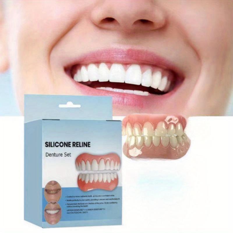 1 Set Complete Denture Kit (Upper & Lower Teeth) - Soft Gel-like ...
