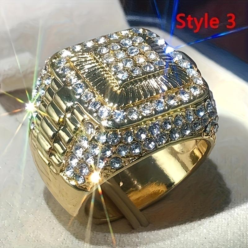 2025 New 4 Piece Set Luxury Men's Fashionable Business Rings ...