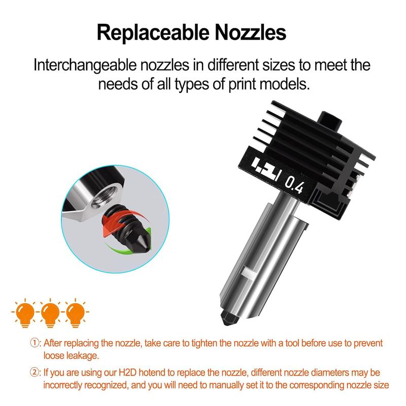 2 count 0.6mm Hotend for Bambu Lab H2S/H2D/H2D Laster Full Combo/H2D ...