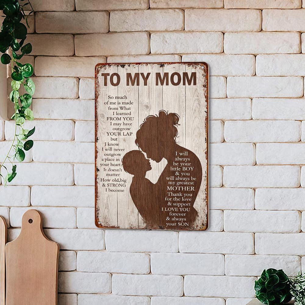 To My Mom Metal Sign Mother's Day Aluminum Sign Vintage Home Wall Decor ...