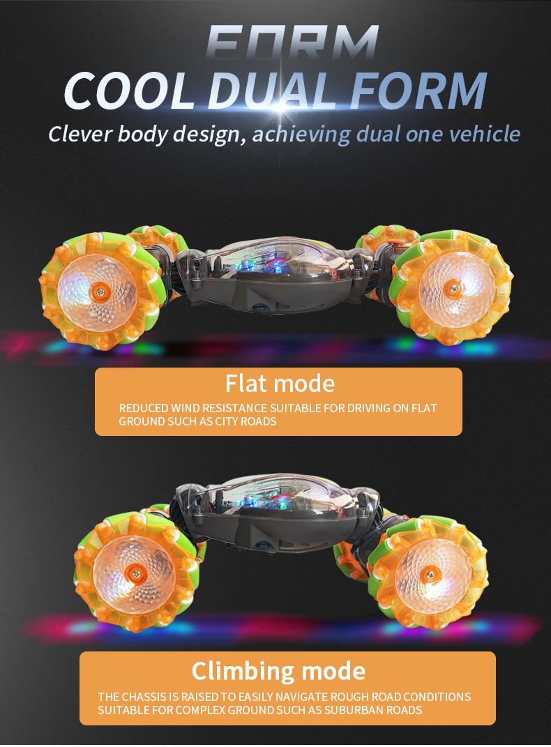 Remote Control Transforming Stunt Car with Drift Feel, Off-Road Rolling ...