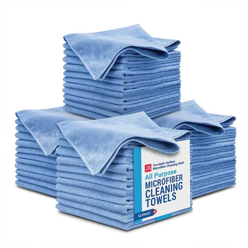 Microfiber Cleaning Cloth Set, 12pcs/set Absorbent & Soft Cleaning ...