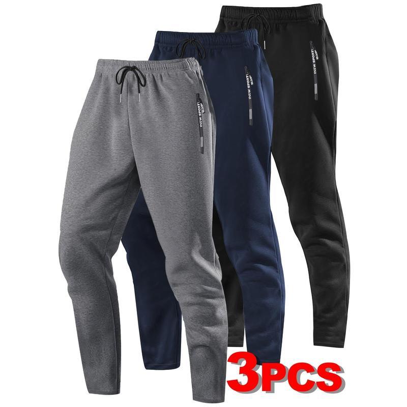 [Breathable Polyester] Men's Athletic Jogger Pants | 3pcs | Polyester ...