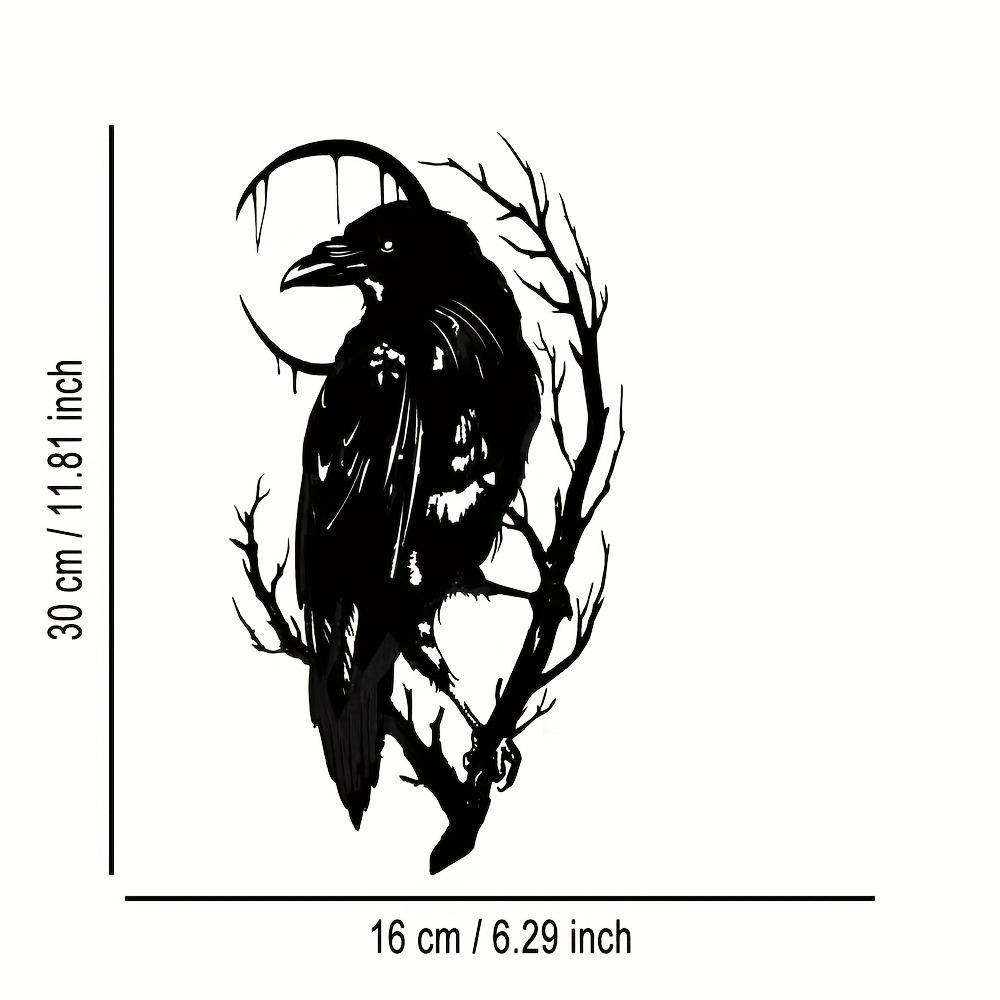 Raven Wall Art, Hanging Wall Art, Vintage Wall Art, Metal Wall Decor ...