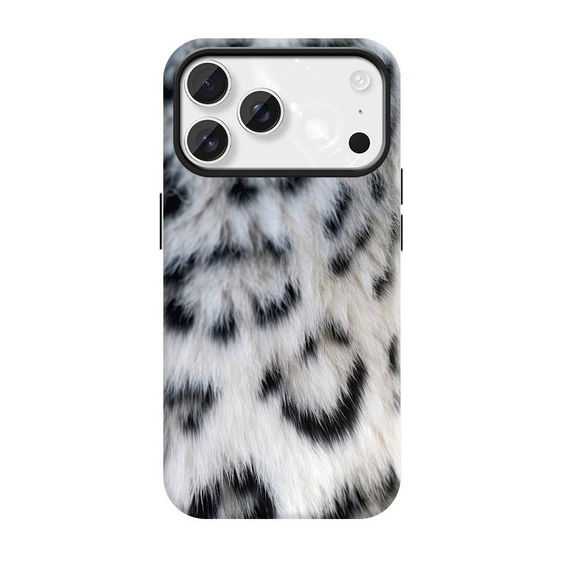 Cute Snow Leopard Phone Case for Girls Pink Shockproof Protective Cover ...