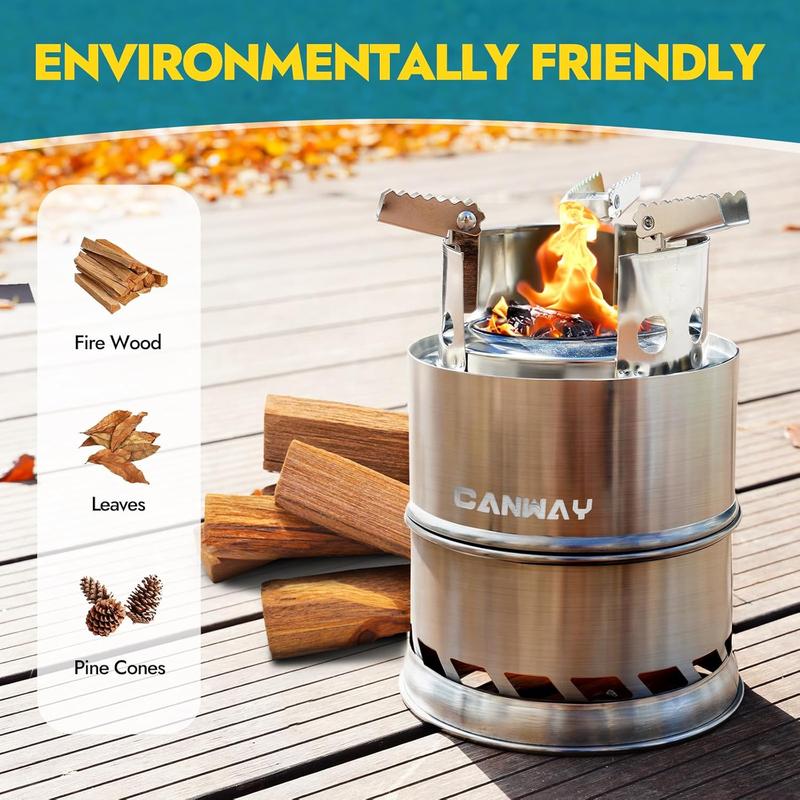 Camping Stove, Wood Stove/Backpacking Survival Stove, Windproof Anti ...