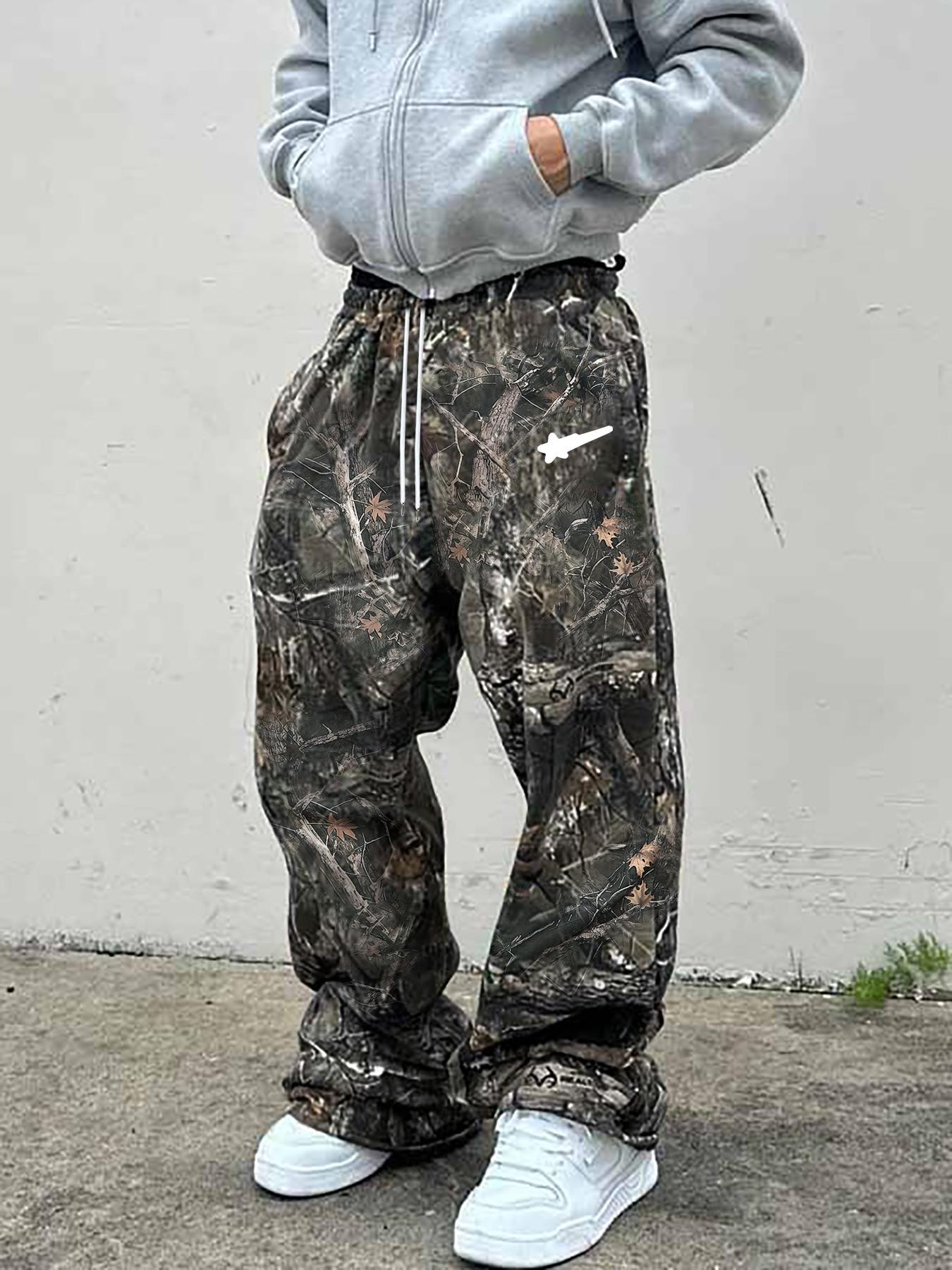 Men's Camo Star Print Pants, Loose Casual Streetwear Trousers for ...