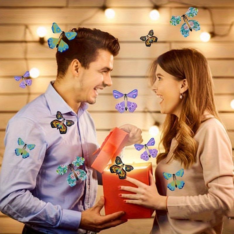 Magic Wind-Up Butterfly Rubber Band Powered Fairy Flying Toy Bookmark ...