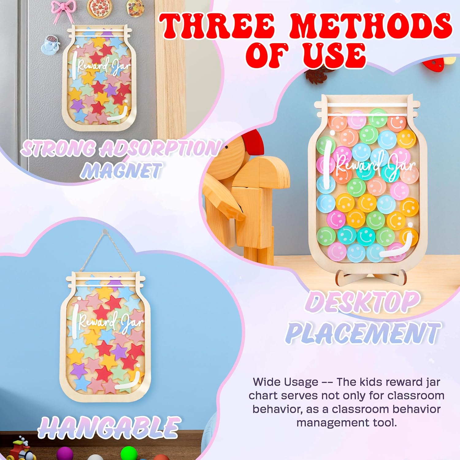 Smiley Reward Jar DIY Name 45 Tokens for Classroom Potty Chore Chart ...