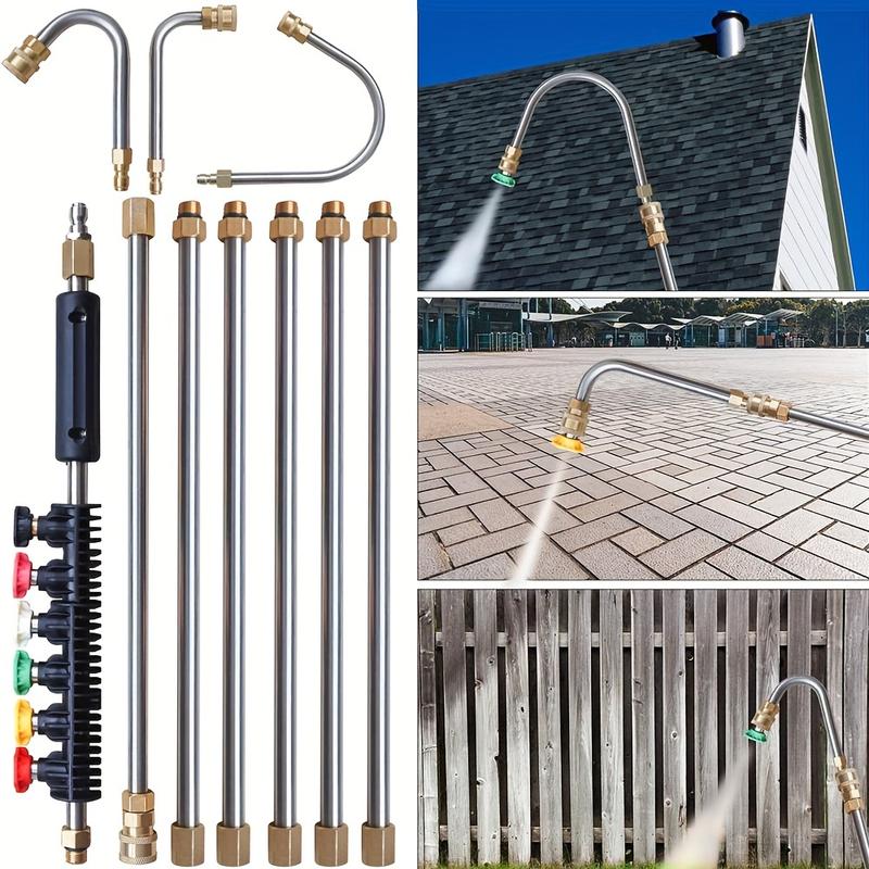 High Pressure Washer Extension Rod Set, 1/4 Inch Quick Connect Spray ...