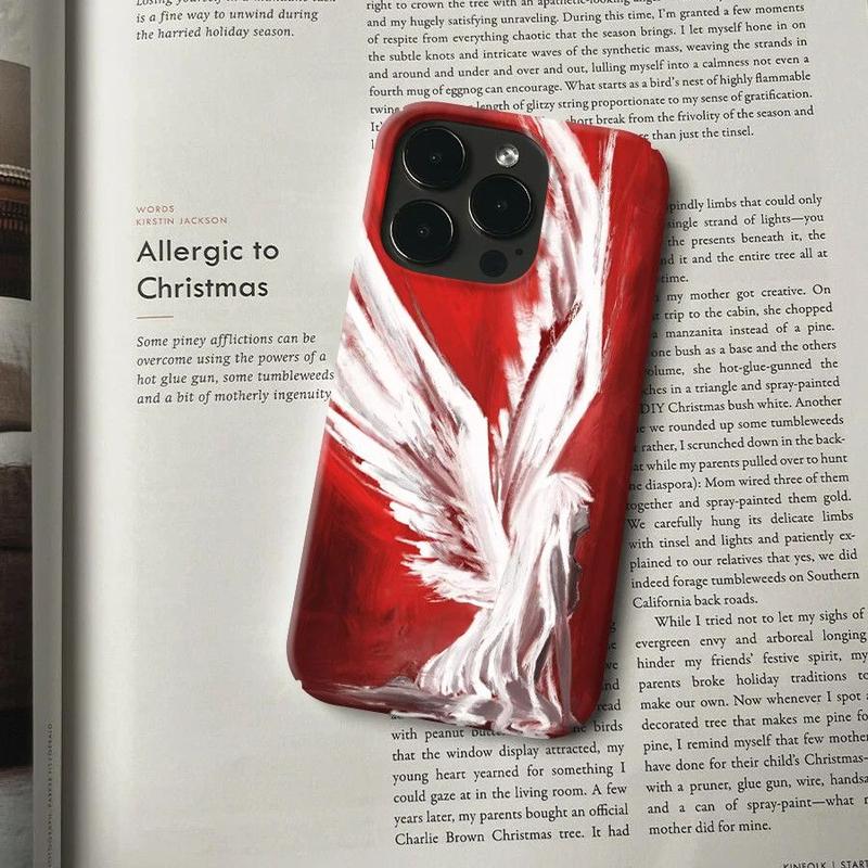 Dark Red Angel Phone Case for iphone16,15,14,13,12,11, pro, max , plus ...