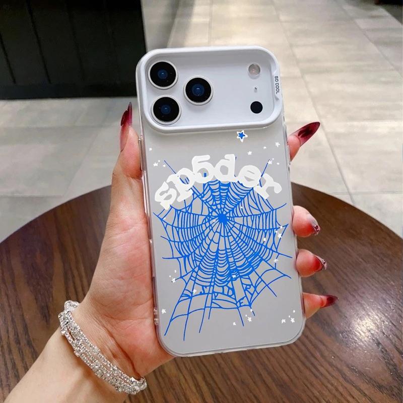 Blue Spider Web Phone Case, IMD Material Black, Suitable for iPhone 17 ...