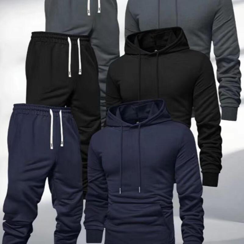 high quality 3-Pack Men'S Casual Sports Hoodie and Sweatpants Set ...