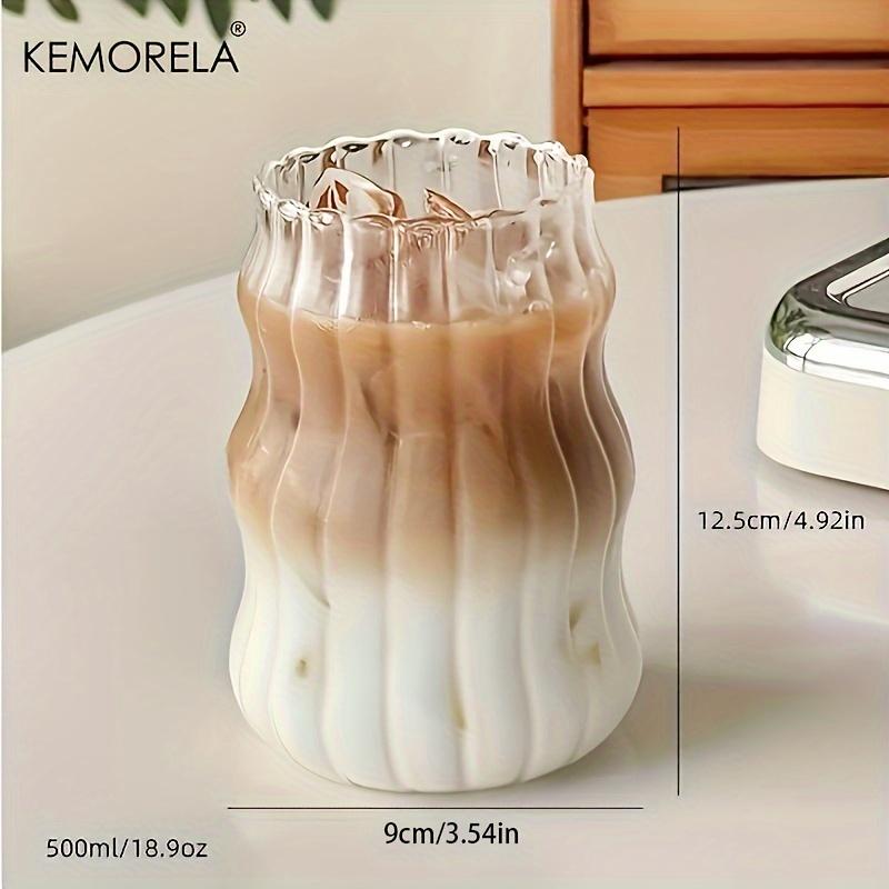 Irregular Shaped Drinking Glass, Stylish Glass Cups, 4/6 Counts Wavy ...