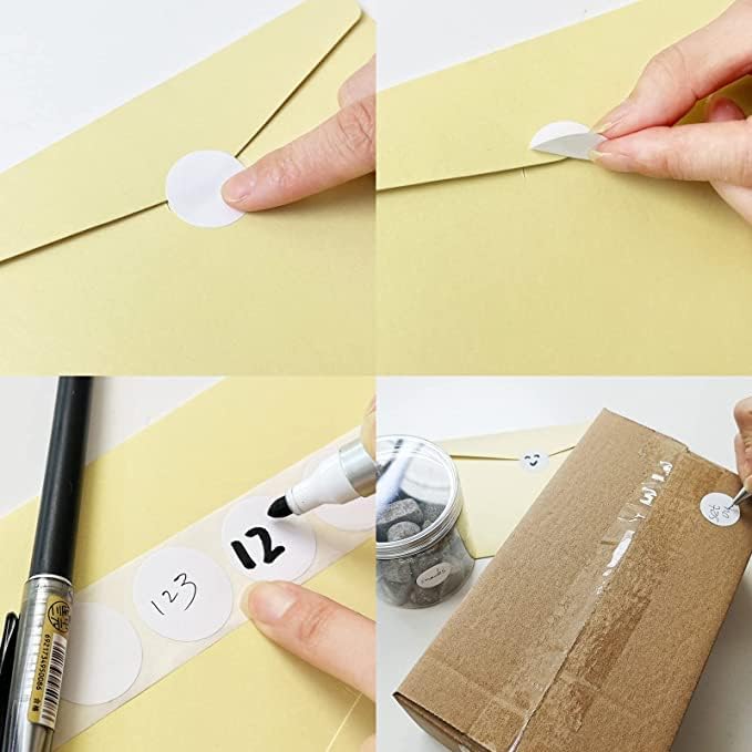 800 count 1 Inch White Round Color Coding,Dot Stickers Labels,Can ...