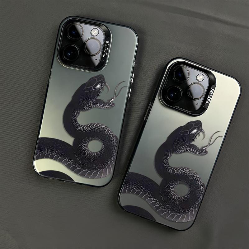 Retro Python Print Phone Case, for Iphone 16Promax 16Pro 16Plus 16 ...