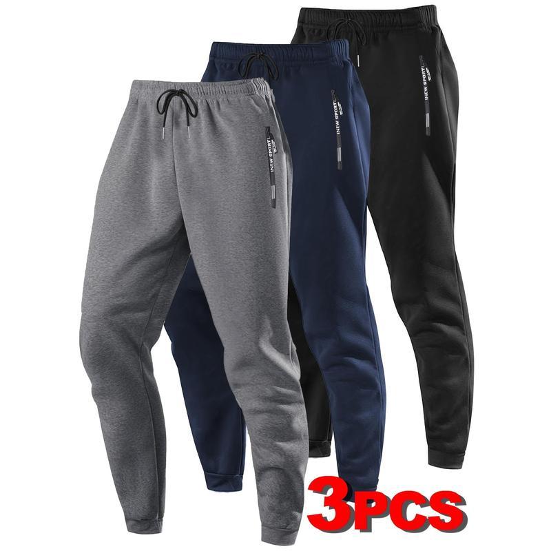 [Breathable Polyester] Men's Athletic Jogger Pants | 3pcs | Polyester ...
