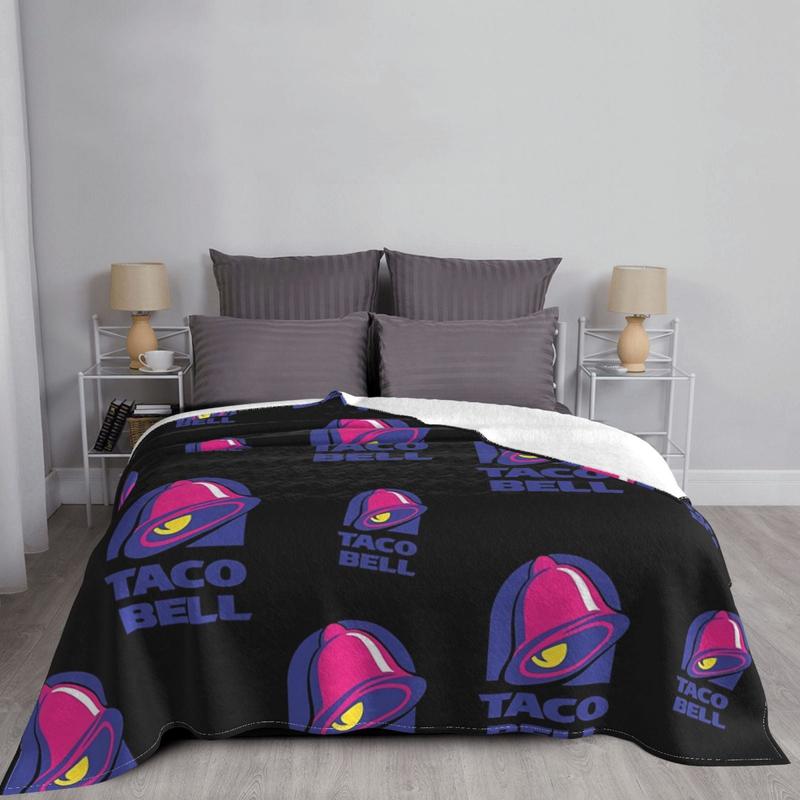 Taco Bell Throw Flannel Blanket Funny Ultra-Soft Micro Warm Throw ...