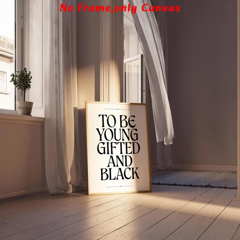 Wall Art, Vintage Poster, Black Woman Art Print, Simple Black Font ...