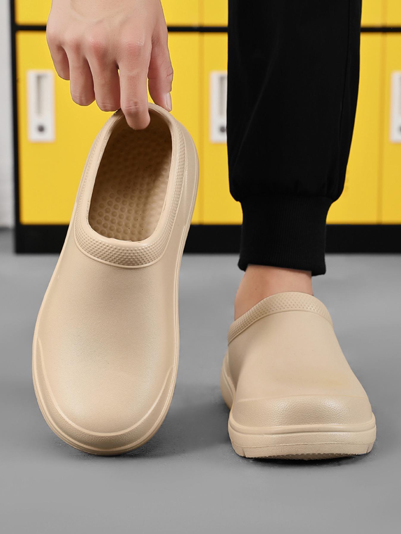 Men's Solid Color Non-slip Chef Shoes, Breathable Comfortable Kitchen ...