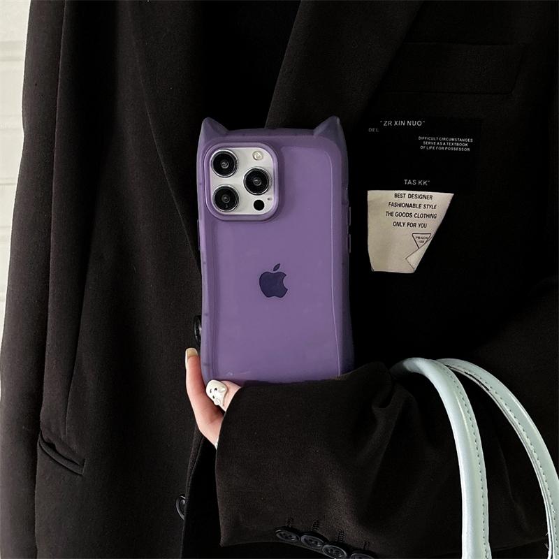 Japan Cute 3D Cat Ear Case For iPhone 16 15 14 13 12 11 Pro Max Plus ...