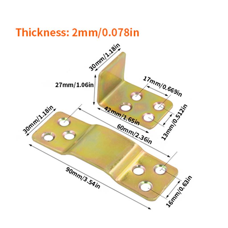 L-shaped Connector, Furniture Bed Frame Hardware Accessories, Mounting ...
