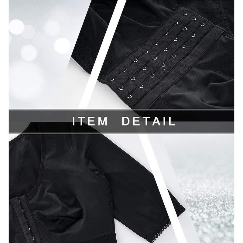 Women Post Surgery Compression Arm Sleeves Shapewear Push Up Bra Long ...