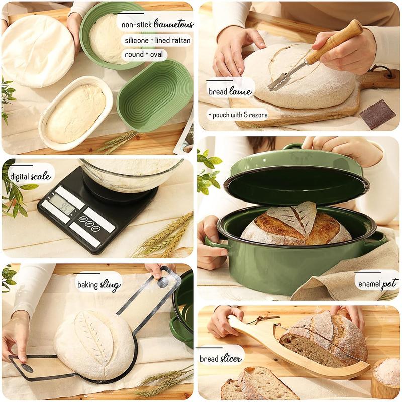 Super All-Inclusive Sourdough Starter Kit with Pot, 34 Oz Starter Jar ...