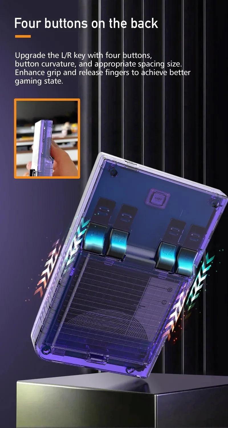 Retro R35 Plus Video Game Console 3.5 Inch Ips Screen Linux System Mini ...