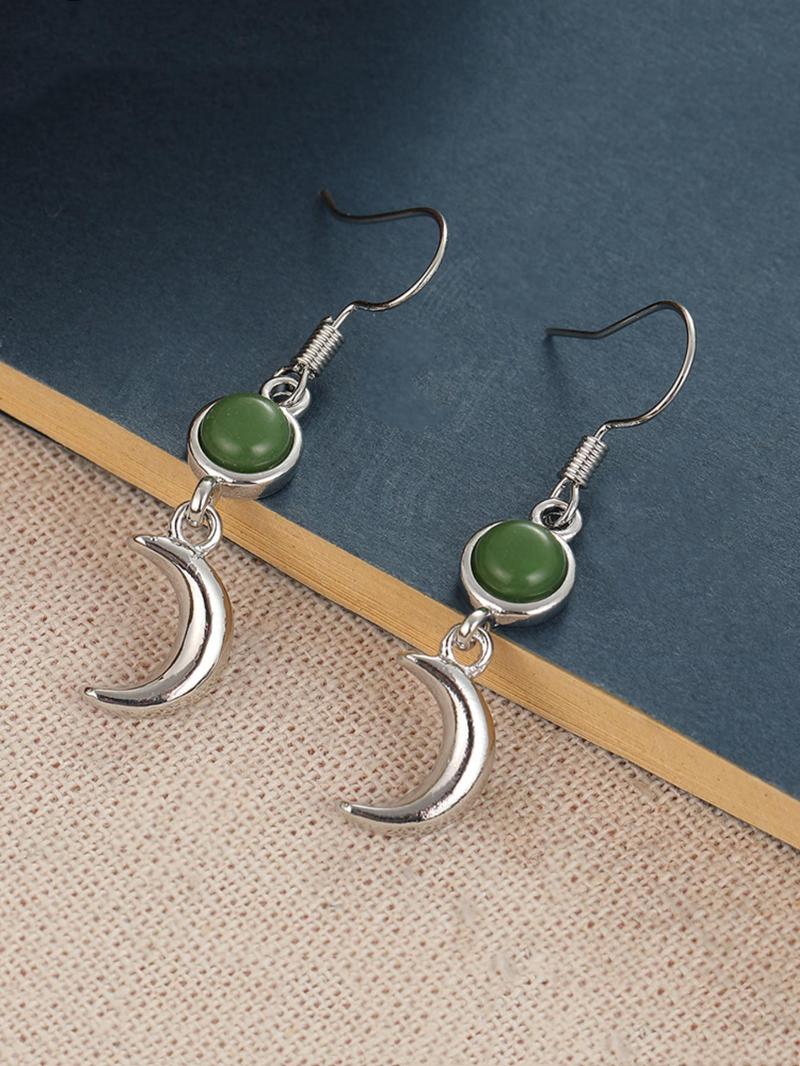 Fashion Moon & Star Design Dangle Earrings, Elegant Ear Jewelry for ...