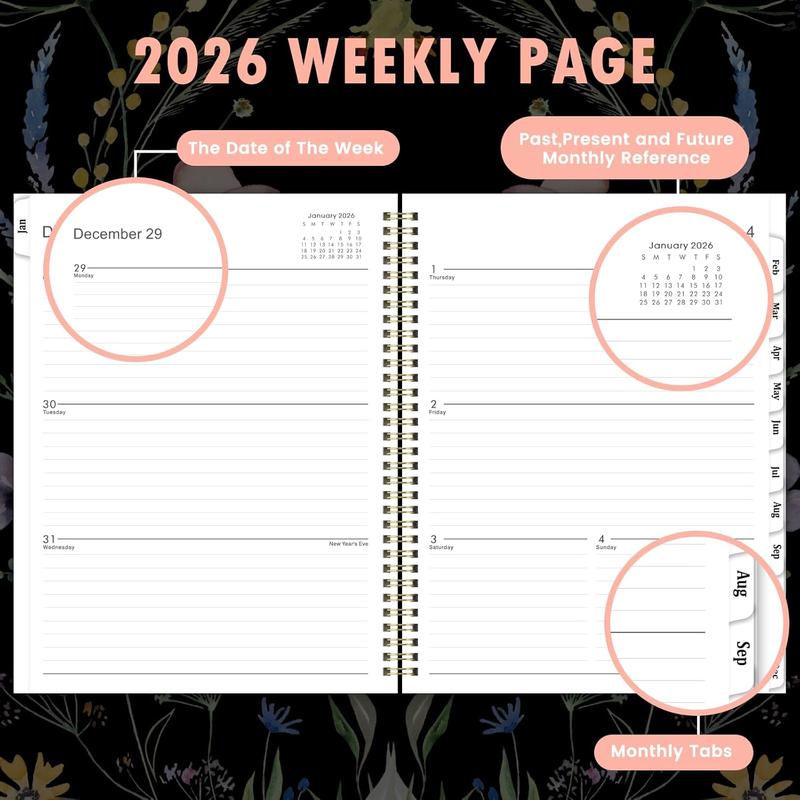 2026 Planner - Planner 2026, Jan. 2026 - Dec. 2026, 8.5'' x 11'', 2026 ...