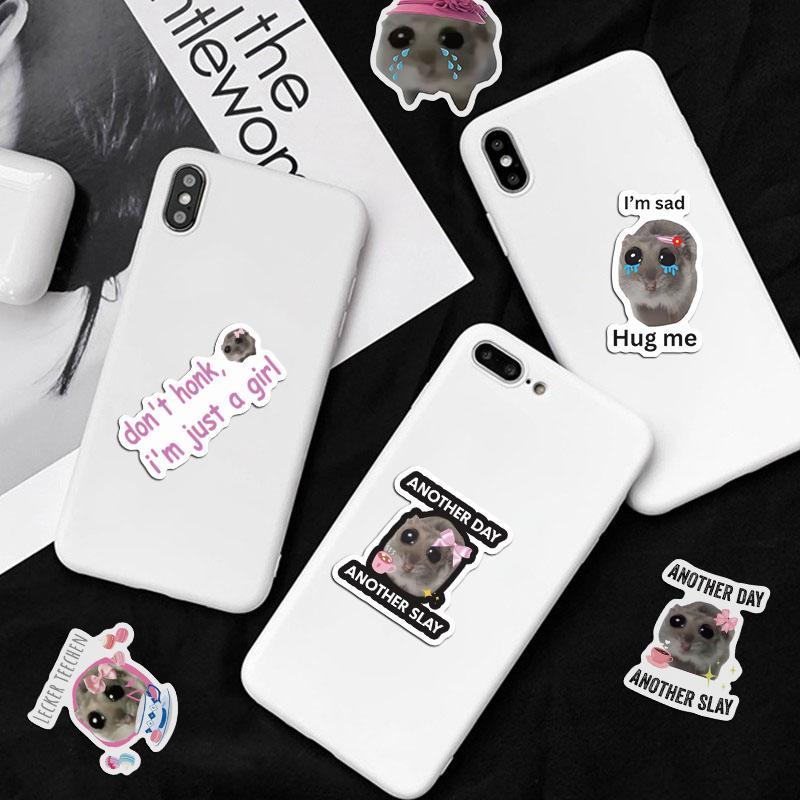 Hamster Meme Sticker, Funny Stickers, 56pcs/set Cute Animal Sticker ...