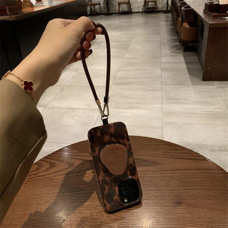 Premium Amber Leopard Print Stand Phone Case Double Layer IMD-B402 ...