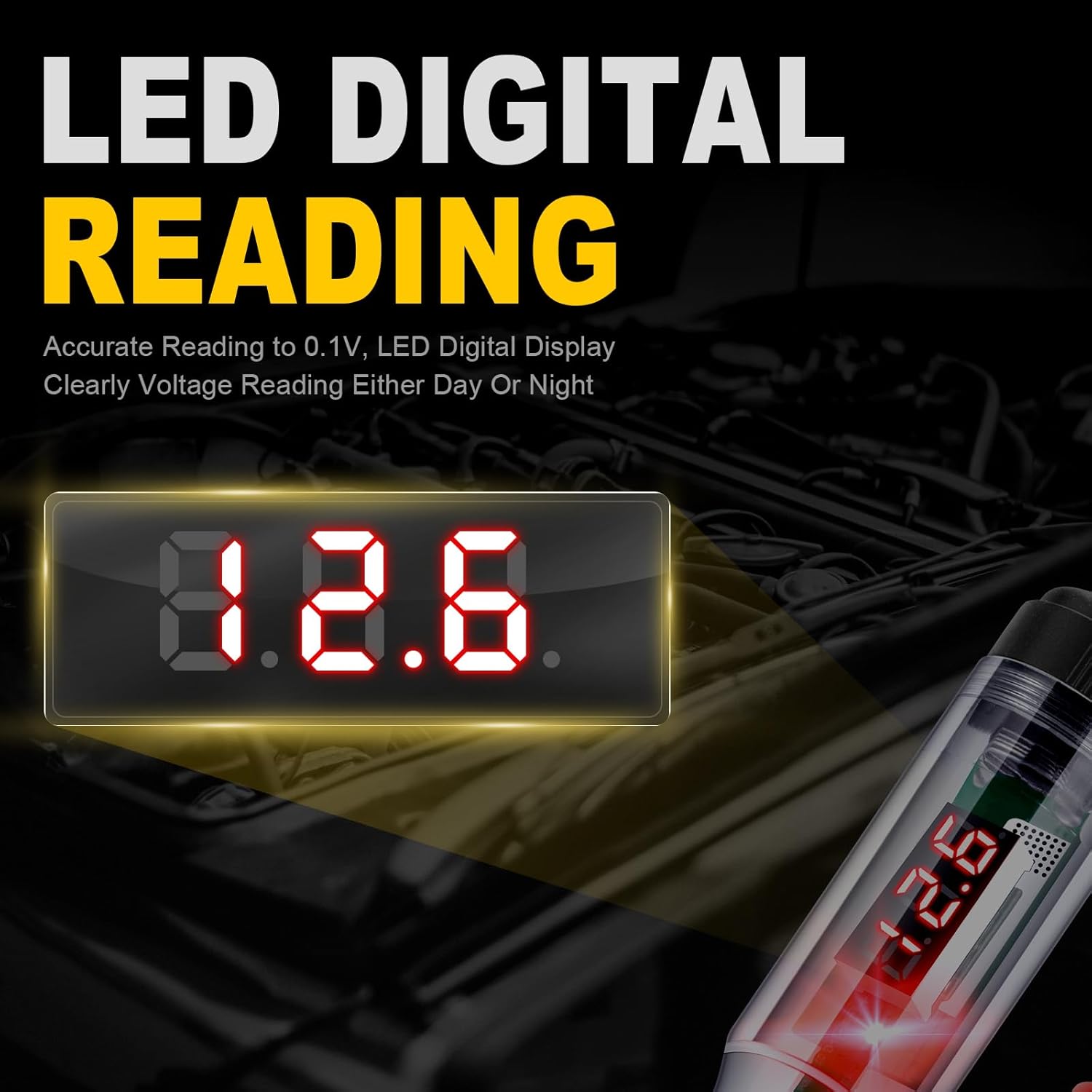 Automotive Test Light 5-90V Digital LED Circuit Tester with Display ...