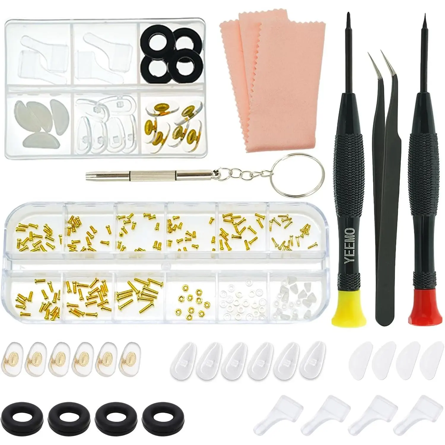 Eyeglass Repair Kit - Glasses Repair Kit with Screws (), Eyeglass Nose ...
