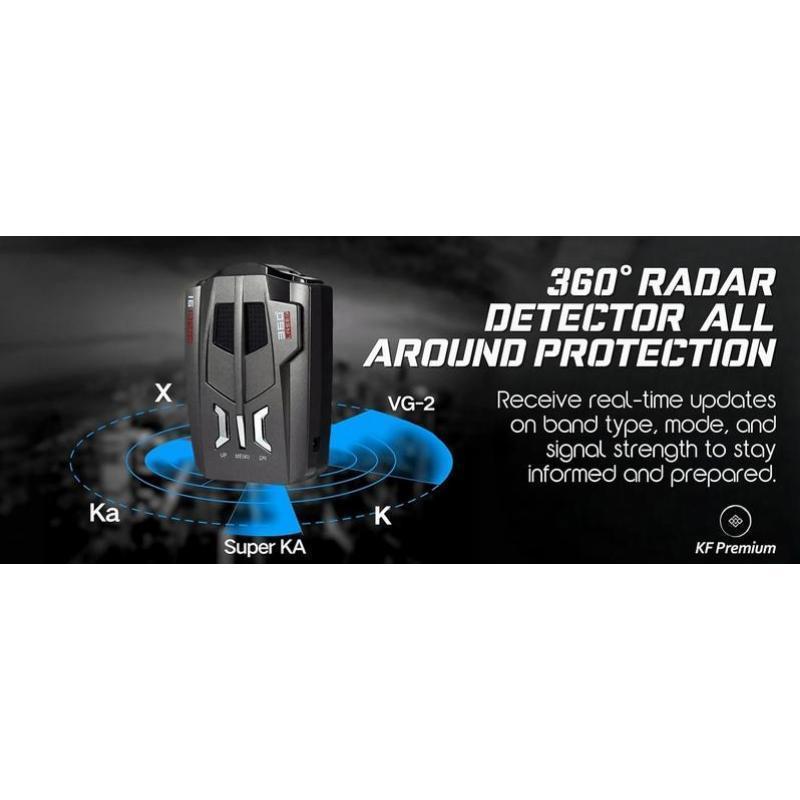 KF Premium V9 16-Band 360 ° Car Trucker Laser Radar Detector with Speed ...
