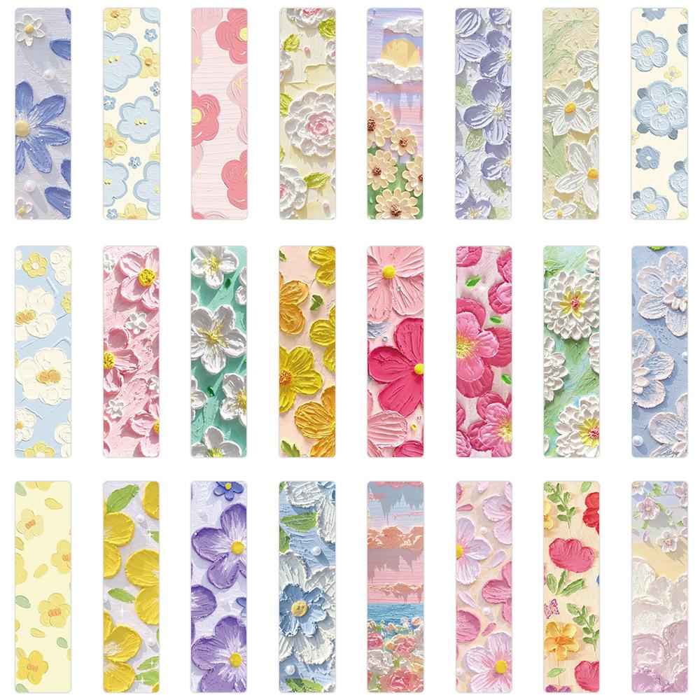 Flower Pattern Bookmark, 24pcs/set Colorful Bookmark Card, Reading ...