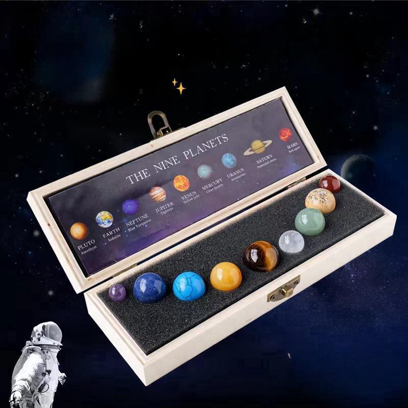 Solar System Planet Crystal Ball, 1 Set Natural Crystal Mineral ...
