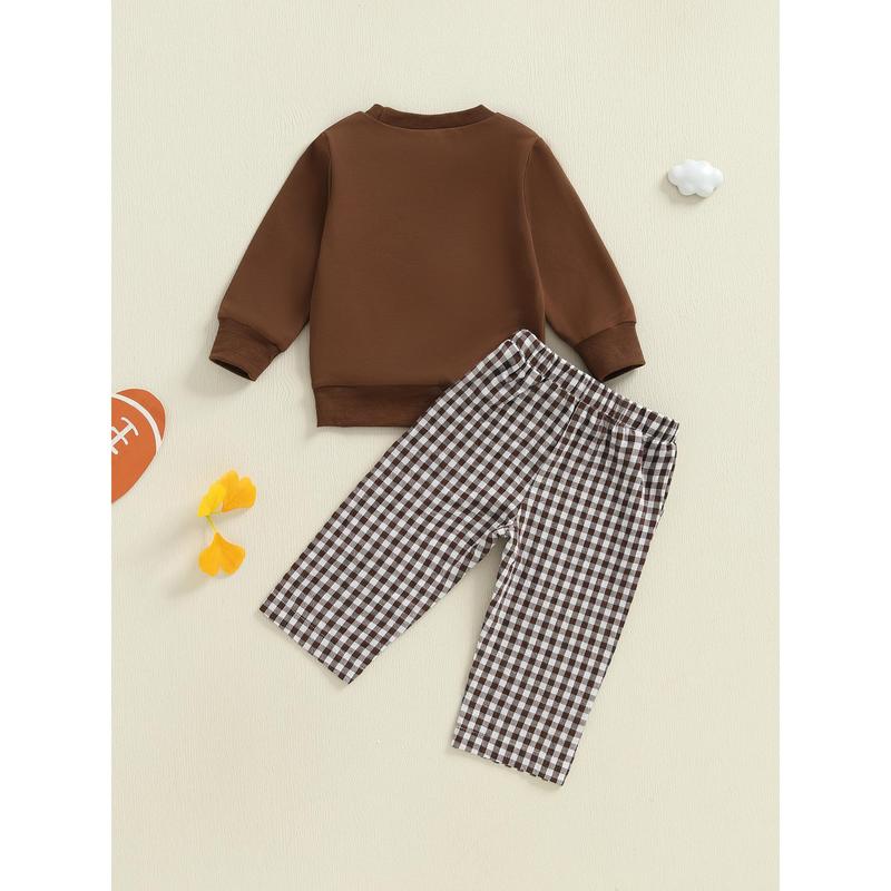 Toddler Baby Boys Fall Winter Set Football Long Sleeve Rugby Embroidery ...