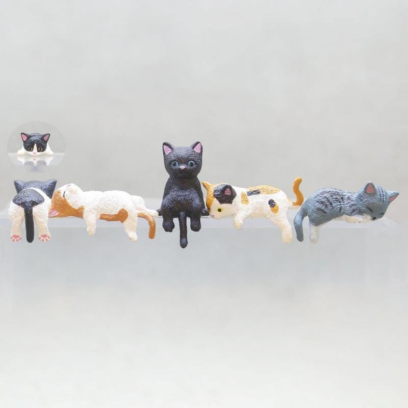 Cute Cat Car Monitors &Desk Figurines Adorable Decorations for Computer ...