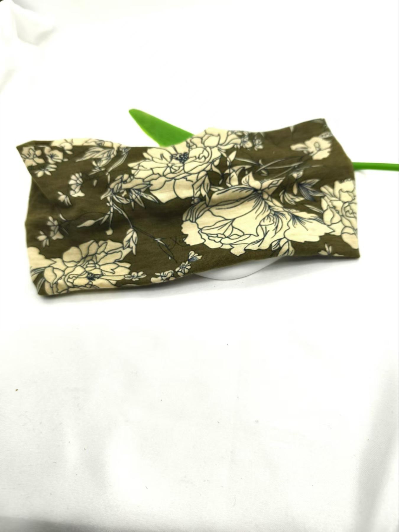 Boho Style Floral Print Hair Band, High Stretch Hair Band for Women ...