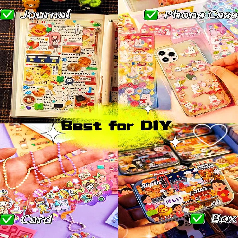 10 Sheets Non-duplicate Shiny Stickers as Your Freebie, Cute Kitty ...