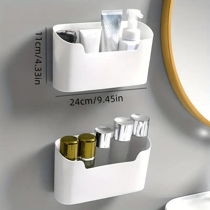 Easy Install Wall-Mounted Storage Box, Kitchen Bathroom Office Bedroom ...
