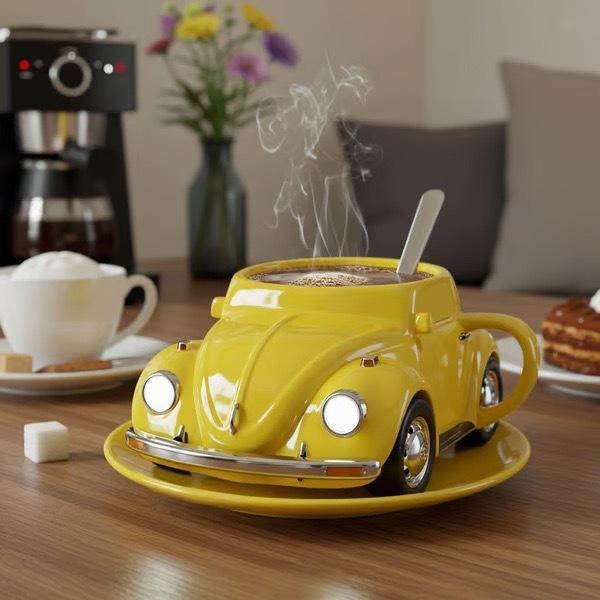 A brand new 3D Volkswagen Beetle stainless steel mug for car ...