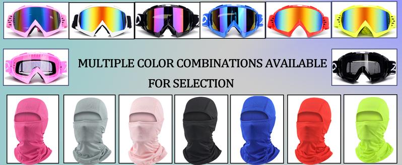 ATV Goggles with Balaclava face Mask for Men Women and Youth, Dirt Bike ...